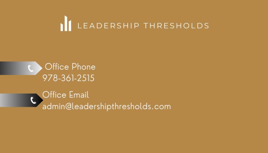 Discovery - Leadership Thresholds Leadership Discovery Threshold